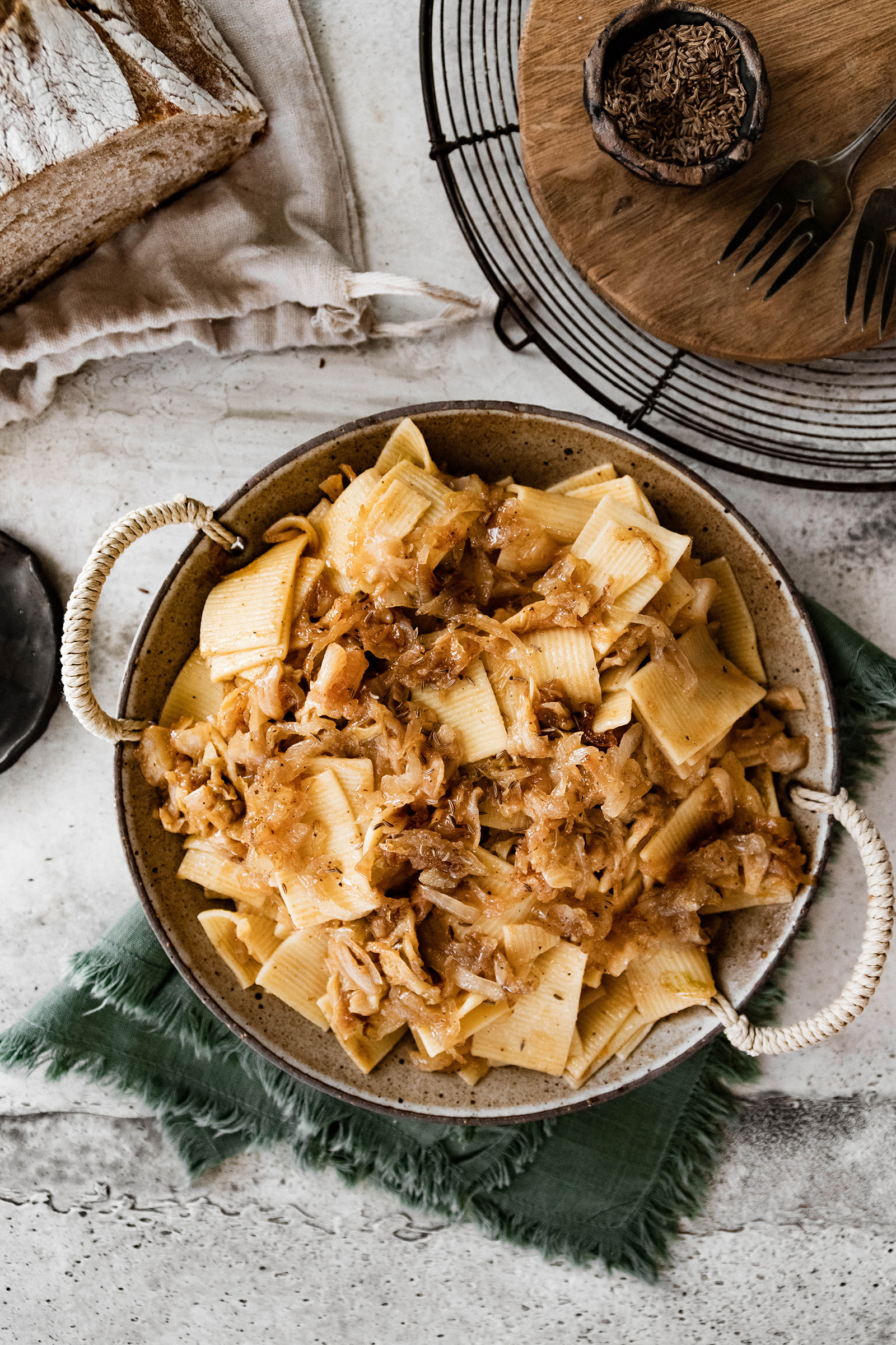Caramelized Cabbage and Onion Pasta - Mogwai Soup Blog